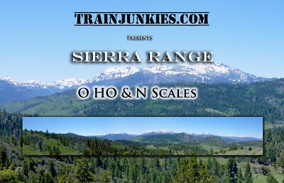 TrainJunkies Sierra Range Model Railroad Backdrop | eBay