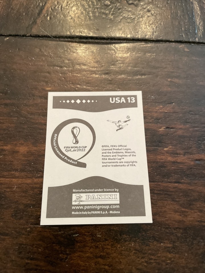 Tyler Adams USA 13 2022 Panini FIFA World Cup Sticker Qatar 2022 (Red ...