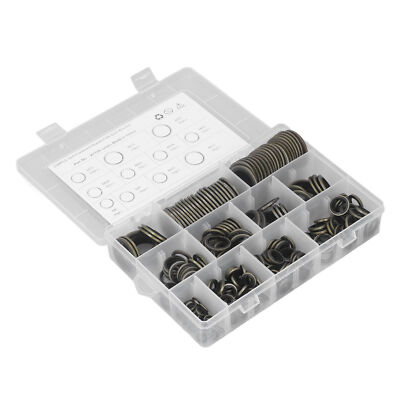 230x Oil Seal Washer Assortment Kit M6 To M26 Metal Rubber Oil Drain ...