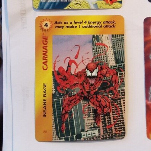 CARNAGE 1995 MARVEL OVERPOWER CCG PROMO CARD INSANE RAGE | eBay