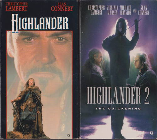 Highlander & Highlander 2 the Quickening VHS Tapes | eBay