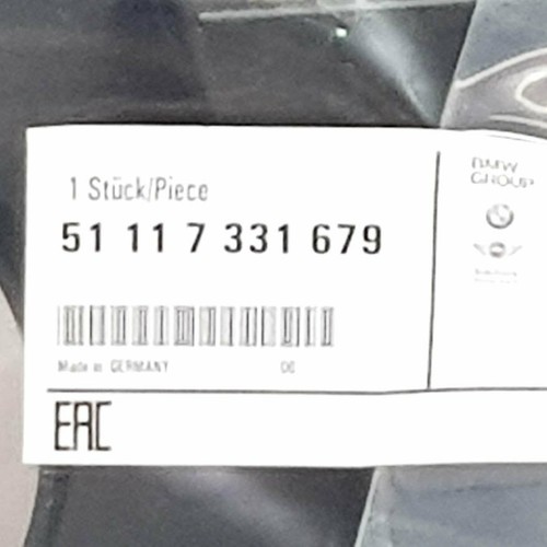 NEW BMW 5 GT F07 LEFT FOG LIGHT PARTLY CLOSED GRILLE 51117331679 2015 ...