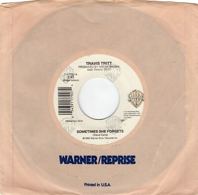 Travis Tritt – Sometimes She Forgets 1995 Warner Bros Country EX | eBay
