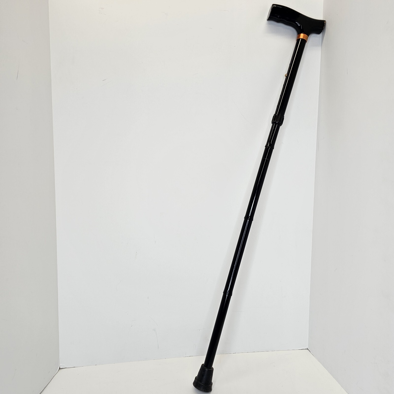 Adjustable Aluminum Walking Cane Walk Stick Black Co… - Gem