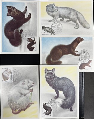 Russia Stamps On Maximum Cards-Maxicards Wildlife-Animals-Fauna-Fox ...