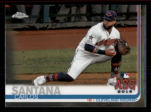 2019 Topps Chrome Update Edition Carlos Santana #68 ASG Cleveland ...