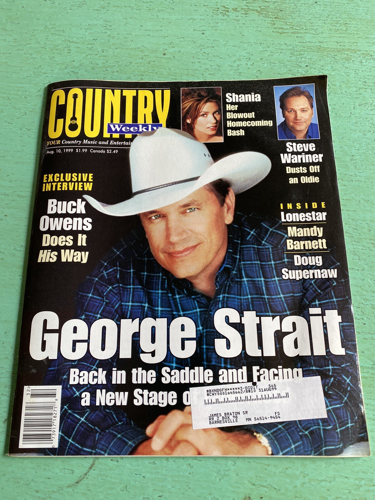 Vintage Country Music Weekly Magazine August 1999 George Strait ...