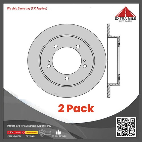 2xTNF Disc Brake Rotor Rear For Kia Cerato LD 2.0L G4GC DOHC 16v MPFI ...