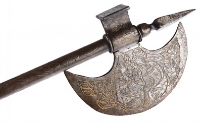 Antique Ottoman India Islamic Gilt Steel Tabar Tabarzin Ceremonial ...