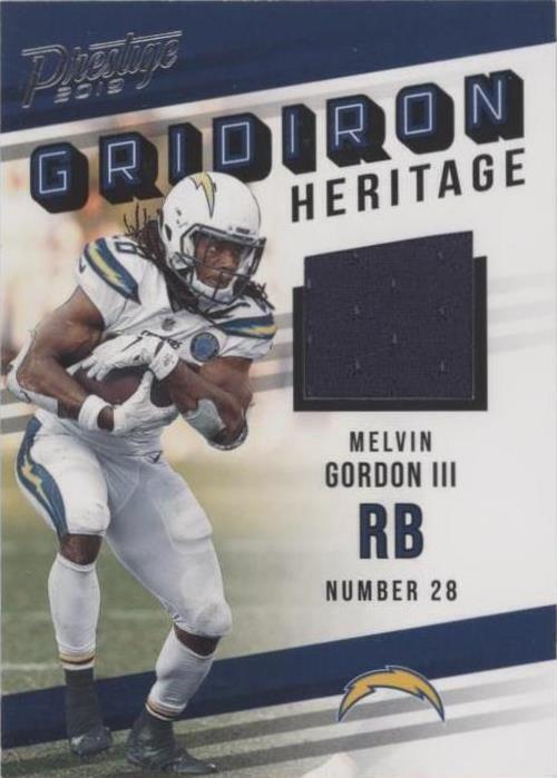 2019 Panini Prestige - Gridiron Heritage Melvin Gordon #GH-MG (MEM) for ...