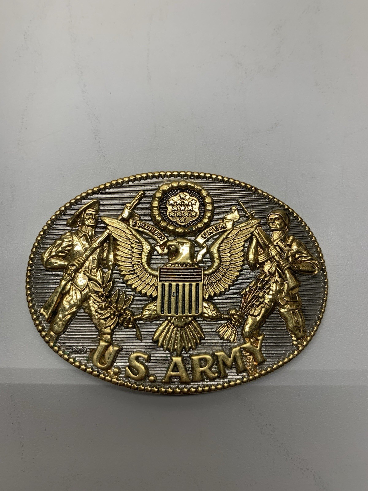 Vintage Award Design Medals US Army Belt Buckle - Gem
