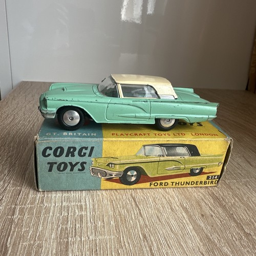Corgi Toys 214 Ford Thunderbird. Boxed, Original, Vintage, Rare, 1960's ...