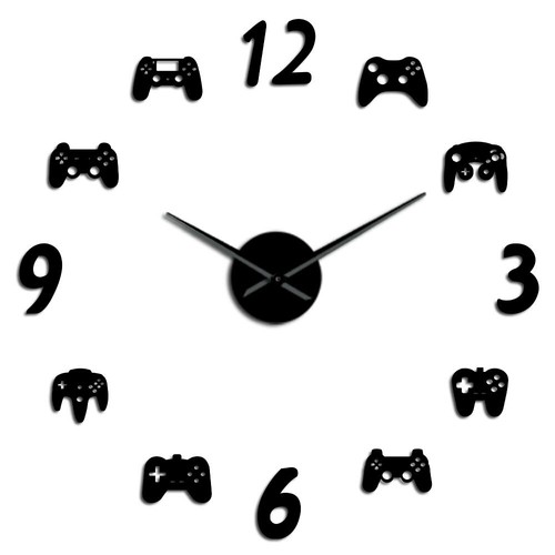 Stick On The Wall DIY Clock Game Room Console PS4 Controller Frameless ...