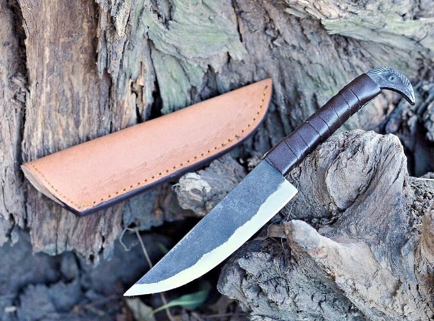 Handmade Viking Knife With Eagle Head, Full Tang | eBay