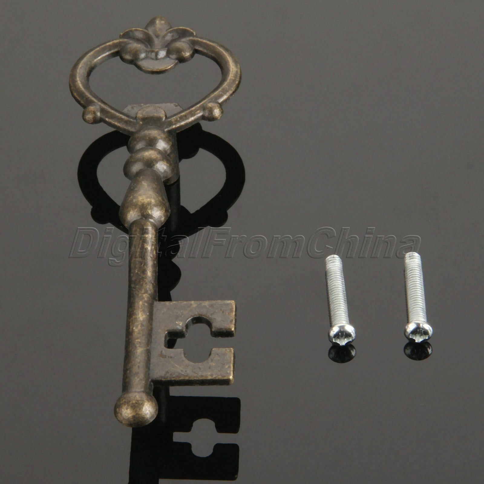 Creative Key Style Antique Bronze Pull Handles for Kitchen Cupboard ...