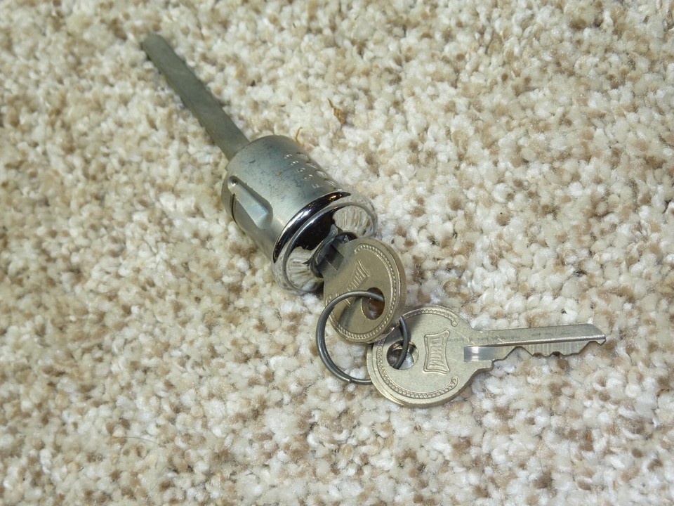 NOS Ford 1936 Door Lock & Original Hurd Keys NICE! Unused Henry Ford ...
