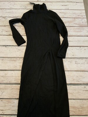 NWT FHQ Collection Black Turtleneck Side Slit Tunic Size Small | eBay