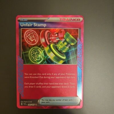 Pokémon TCG Unfair Stamp 165/167 Twilight Masquerade ACE SPEC Trainer ...