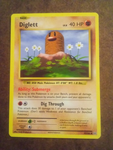Diglett 55/108 Basic Common XY Evolutions Pokemon Card LP | eBay