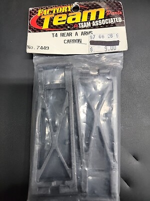 FACTORY TEAM Associated Racing #7449 T4 Rear A Arms Carbon. Vintage NIP ...