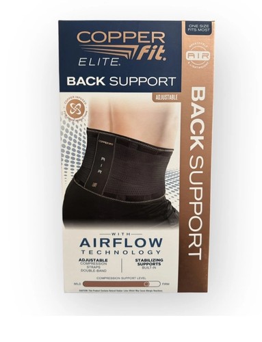 New- Copper Fit Elite Back Support W/ Air Flow Back Brace- 30''-50 ...