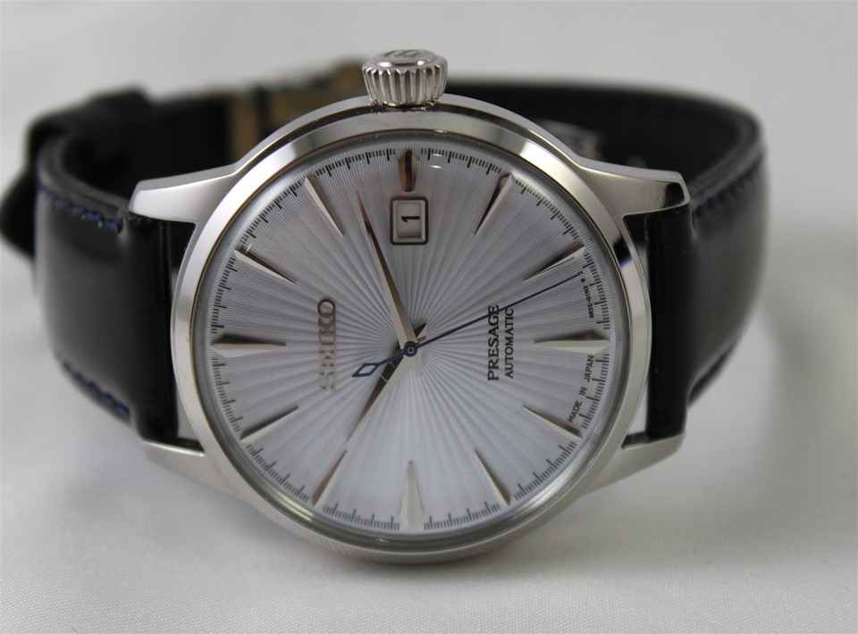 Seiko Presage 4R35B Automatic Ice Blue Dial Stainless Steel Wristwatch ...