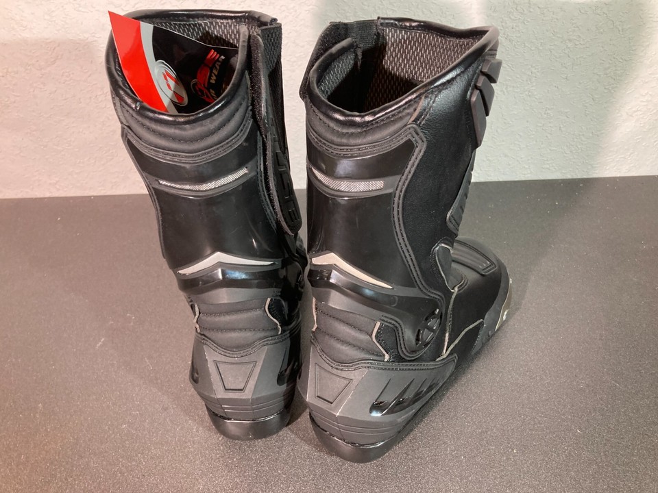Motorcycle Boots Leather Racing Buse GP Size 40 Black | eBay UK