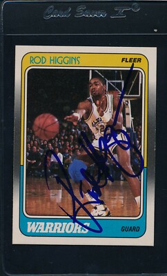 1988/89 Fleer #47 Rod Higgins Golden State Warriors Signed Auto *53464 ...