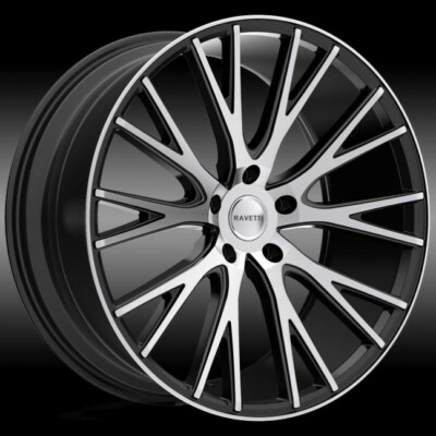 20" Inch Satin Black Machined Face Ravetti M12 5x120 Rims Wheels | eBay