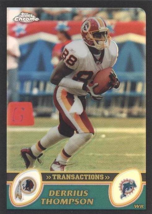 2003 Topps Chrome - Derrius Thompson #29 Black Refractor /599 for sale ...