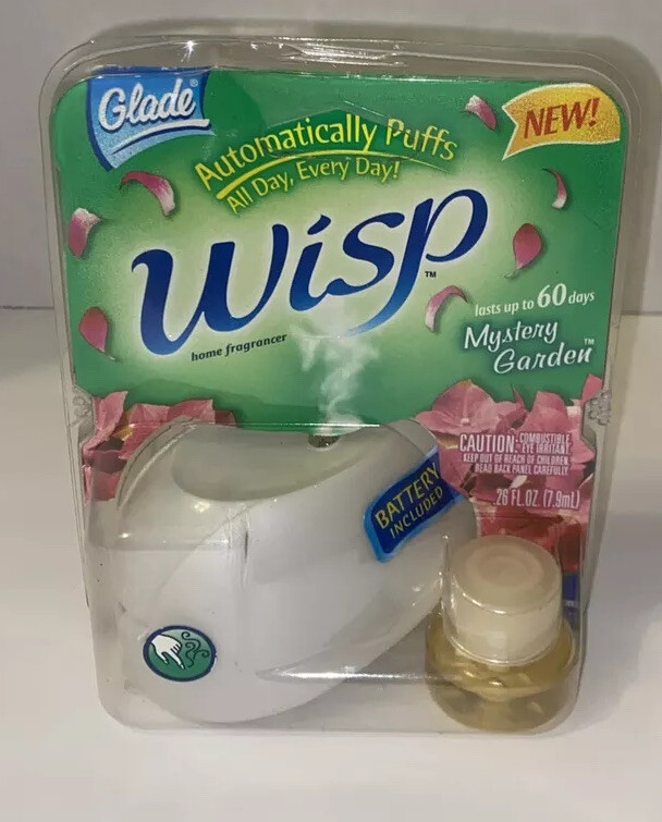 1 New Glade Wisp Automatic Puffs Home Fragrancer W/ Mystery Garden ...