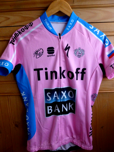 Mens TINKOFF SAXO Full Zip Short Sleeve Cycling Jersey .. L-XL | eBay UK