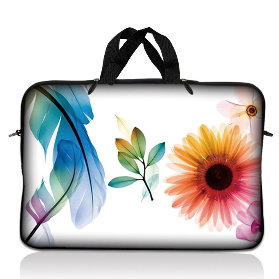 Neoprene Sleeve Laptop Computer Case Bag with Handle Fit 10 inch to 17. ...