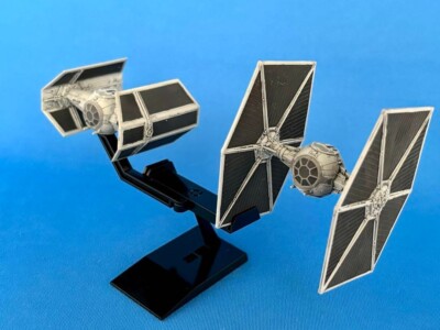 STAR WARS Tie Advanced Fighter SET All Painted BANDAI Model Kit | eBay UK