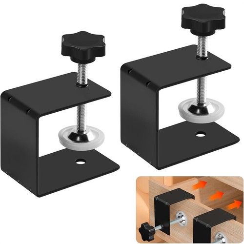 1/2Pcs C-Clamp Heavy Duty C-Clamp Base Stand Stainless Steel C Clamp ...