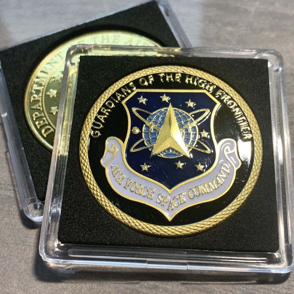SPACE COMMAND Challenge Coin United States AIR FORCE USAF W Case New ...