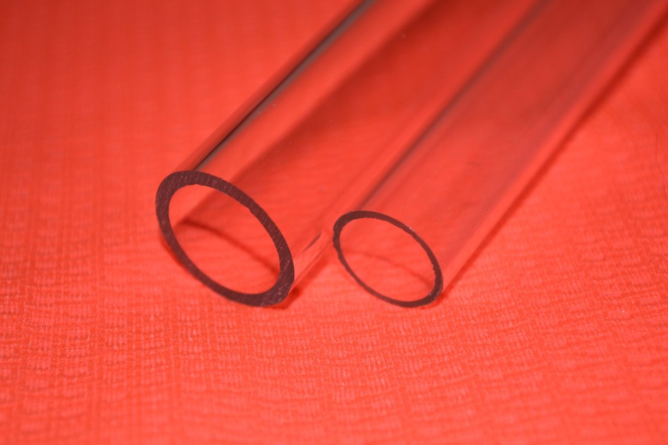 CLEAR ACRYLIC PERSPEX PLASTIC TUBE BAR HOLLOW 5mm 6mm 8mm 10mm 12mm ...