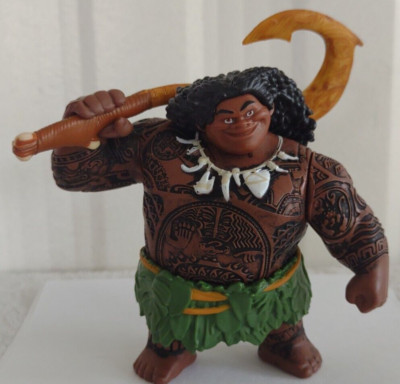Disney Jakks Moana Maui Demigod With Magic Fish Hook 5" Collectible ...