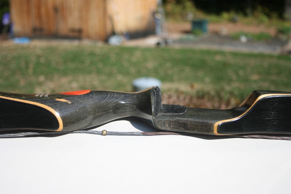 Vtg Fred Bear RH Black Panther recurve bow 52" 55# Hunting Archery SN ...