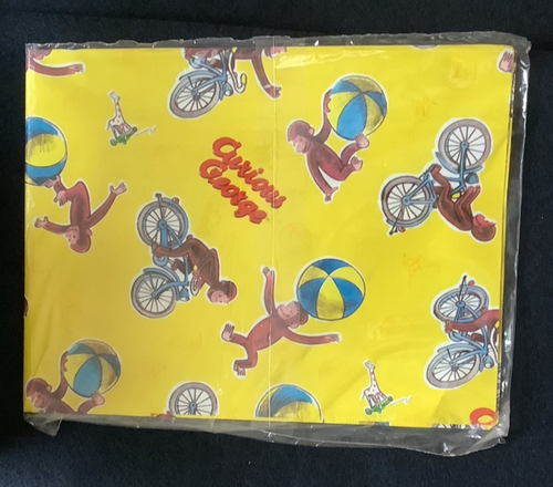 Vintage Wrapping Paper Curious George, Carlton Cards NOS | eBay