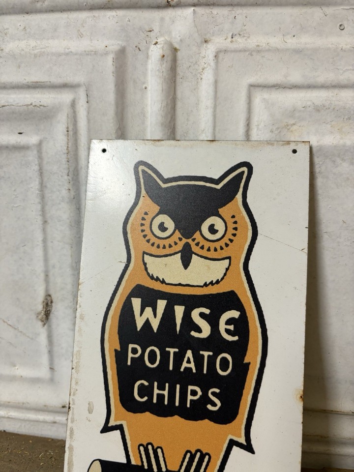 Rare Vintage Wise Potato Chip Sign General Store Antique Can ...