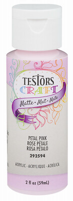 6 PAK Testors; 2 OZ; Petal Pink; Matte Acrylic Craft Paint; High ...