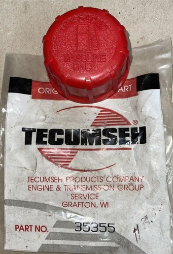 2) NEW Genuine OEM Tecumseh 35355 Fuel Caps 37845 RED | eBay