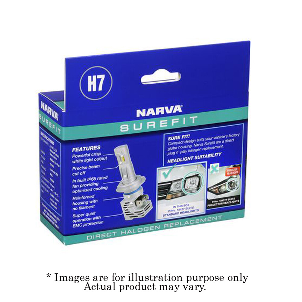 New NARVA H4 Surefit 5,700K Crisp White Output 4000Lm LED Globe 18424 ...