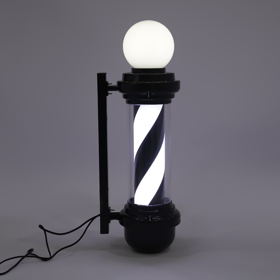 Rotating Barber Pole Light LED Barber Shop Stripes Wall Lamp Hair Salon ...