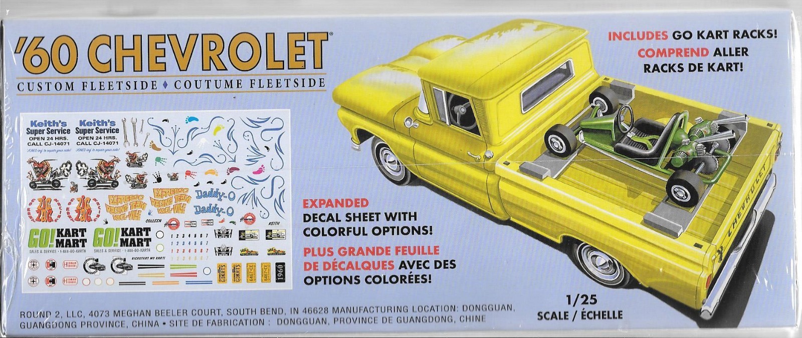 AMT 1960 '60 Chevrolet Custom Fleetside w/ Go Kart in 1/25 1063 M/12 ST ...