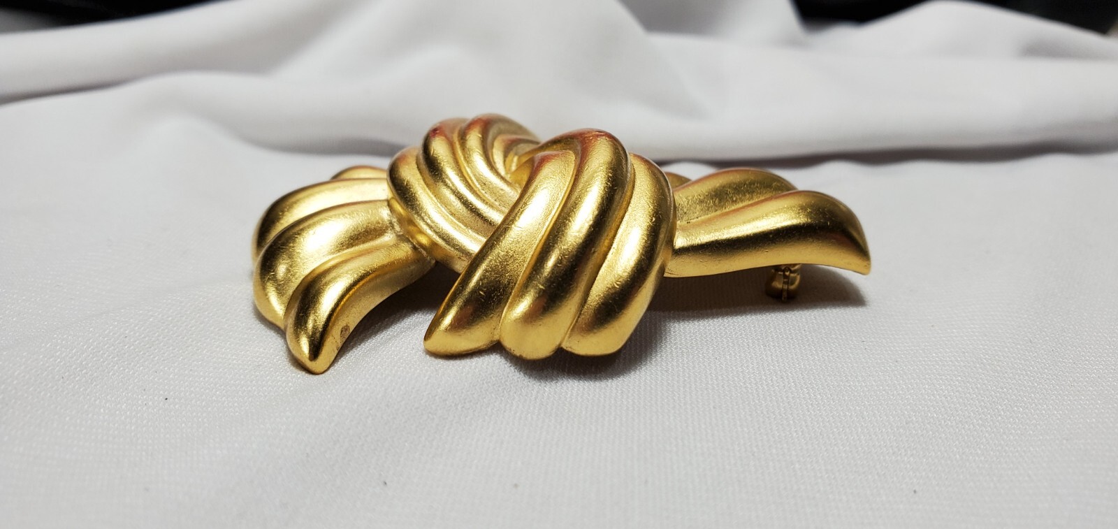 Vintage Gold Monet Abstract Modernist Brooch Pin - Gem
