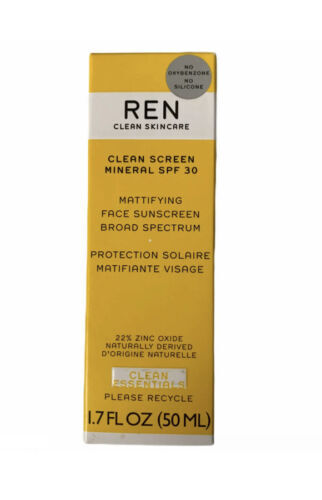 REN Clean Screen Mineral SPF30 Mattifying Face Sunscreen 1.7oz New In ...