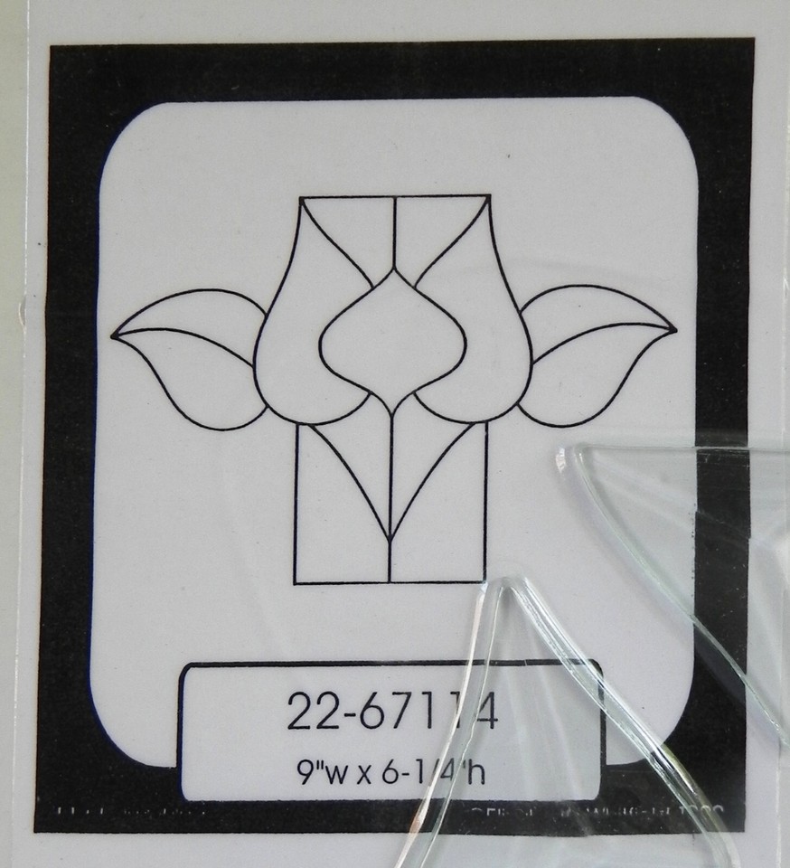 Floral Bevel Cluster 22-67114 for Stained Glass Work, 13 pcs, 9" x 6 1/ ...