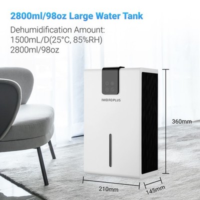 Portable Dehumidifier Humidity Reduce Quiet Home Air Dryer Mould ...
